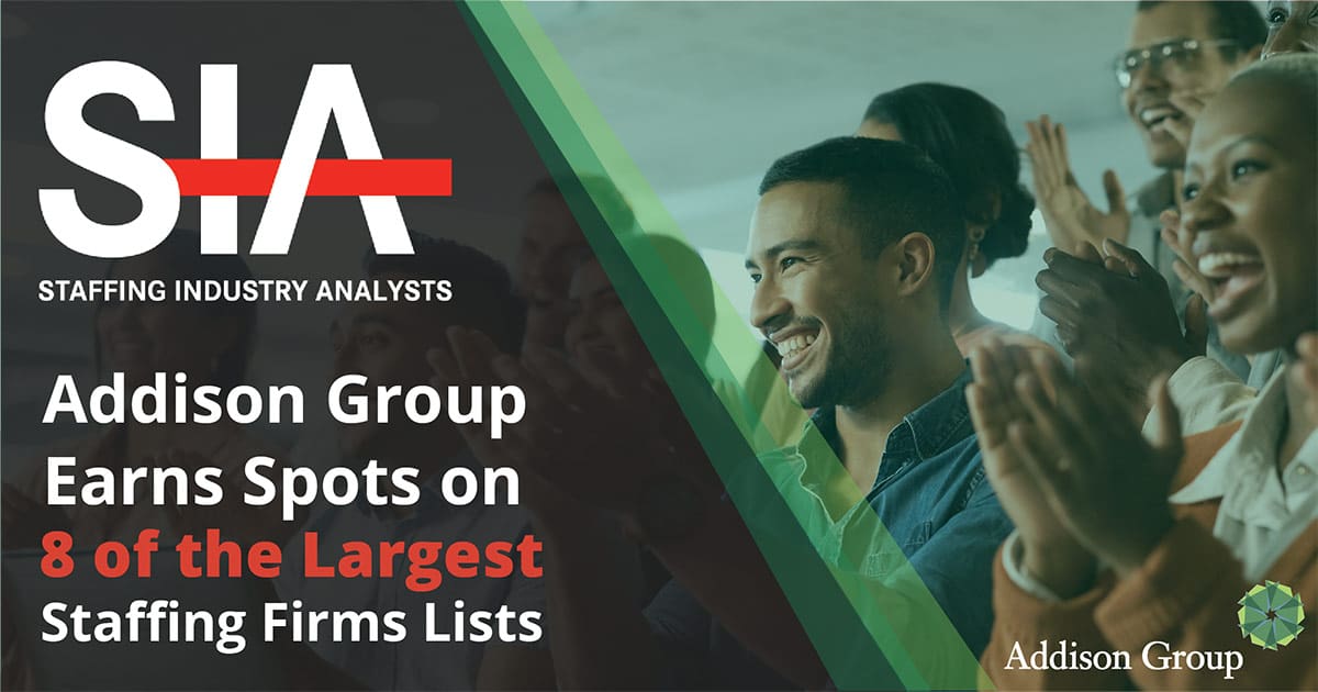 Addison Group named to SIA's "Largest Staffing Firms" list